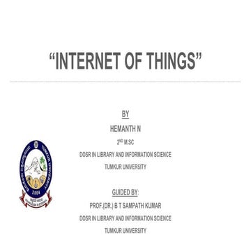 IOT seminar | PPT