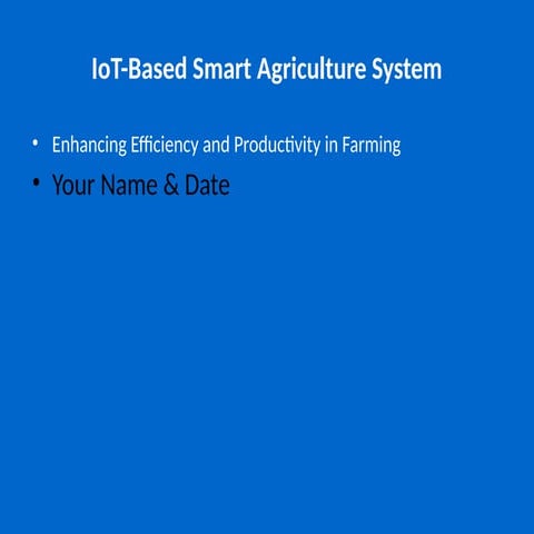 Lot based Smart agriculture system using Fuzzy | PPTX