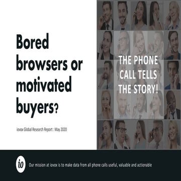 Bored Browsers or Motivated buyers? iovox Global Research Report: May 2020 | PPT
