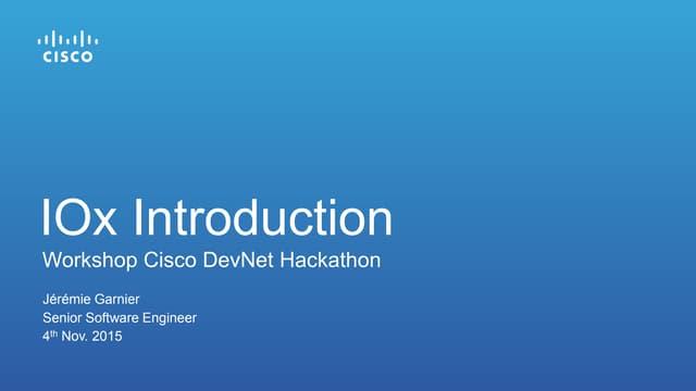 IoX - tech-intro-for-paris-hackathon | PDF IoX - tech-intro-for-paris-hackathon | PDF