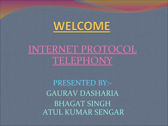 Internet terminology and VOIP protocol | PPTX | Web Design and HTML | Internet