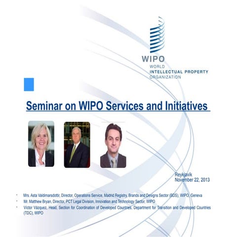 Intellectual Property Presentation from WIPO Membership countries | PPTX