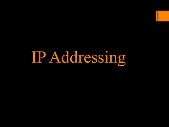 Ip address presentation | PPTX