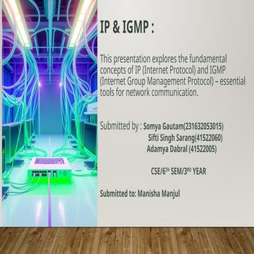 IP-and-IGMP CN PPT IN computer network btech cse | PPT