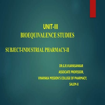 IP-II-UNIT III BIO-EQUIVALENT STUDIES.pptx