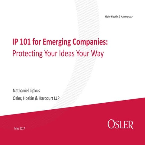 IP 101 for Emerging Companies | PPT