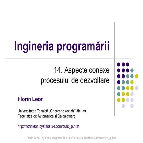 Aspecte conexe procesului de dezvoltare | PDF