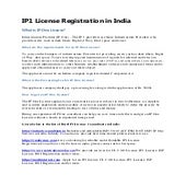 IP1 License Registration in India | PDF