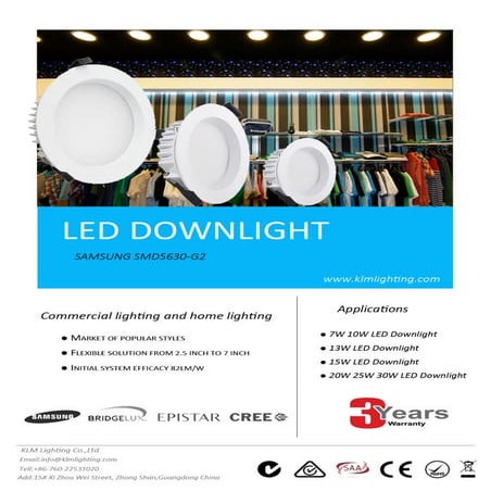 Ip44 led downlight SMD 5630 G2 series | KLM LIGHTING | PDF | Bath and Shower | Personal Care