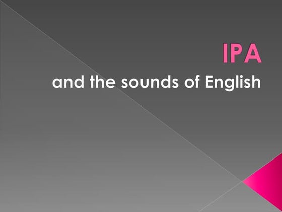 /t/, /d/ and "th" sound | PPT