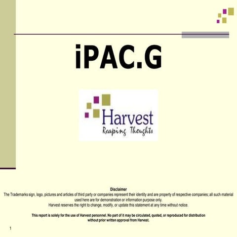 iPAC.G | PPTX