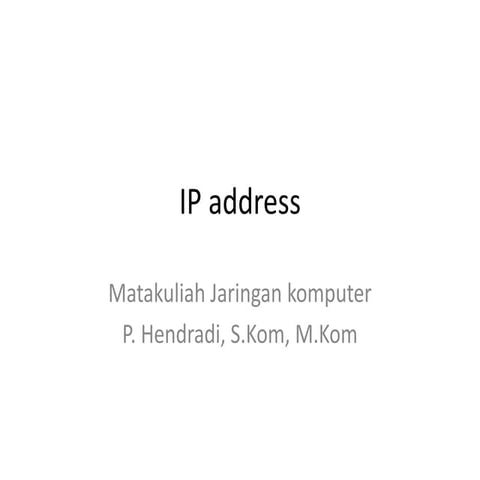 Ip address | PPT