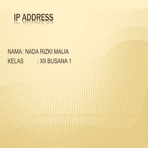 pengertian IP ADDRESS | PPTX