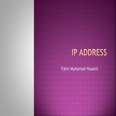 IP Address | PPTX