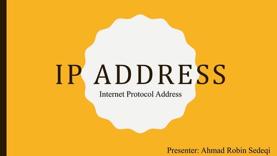 Basics of IP Addressing | PPT