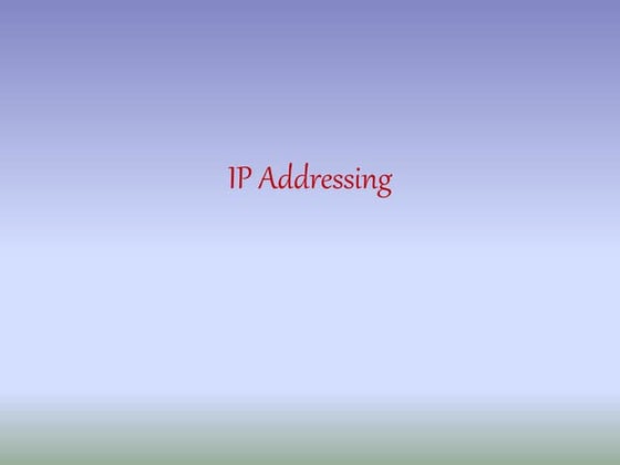 Ip address presentation | PPT