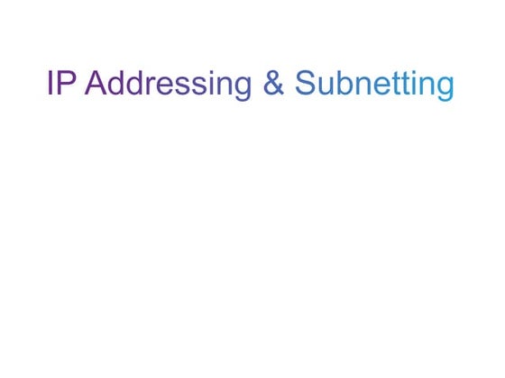 Subnetting Pptx