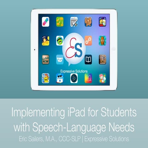 iPad for Speech-Language Needs | PPT