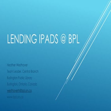 Lending iPads @ BPL | PDF