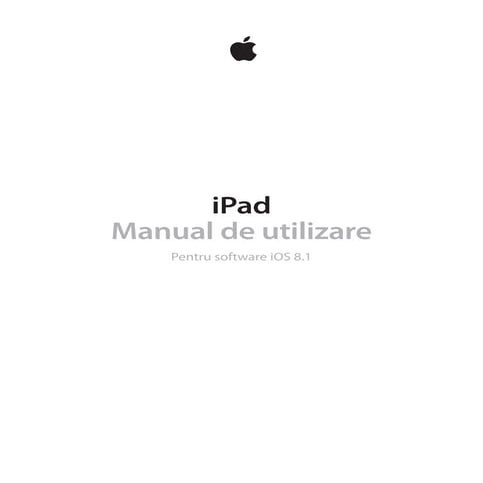 Ipad manual de_utilizare | PDF