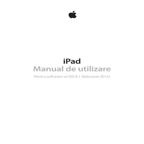 Ipad manual de_utilizare | PDF