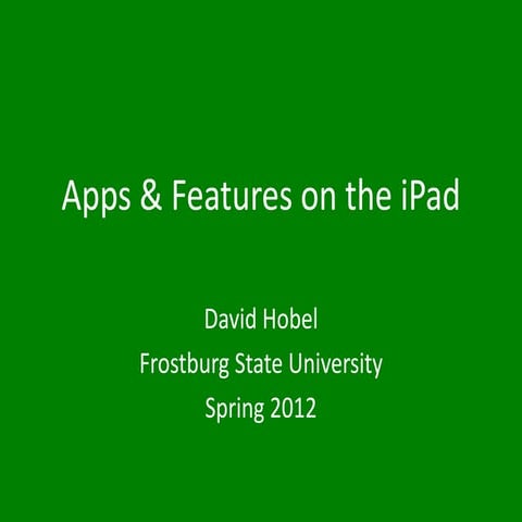 iPad Apps & Features | PPTX