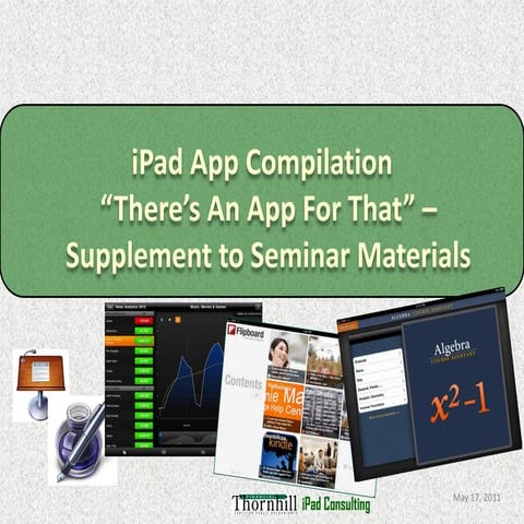 Ipad Supplement - App Compilation | PPT