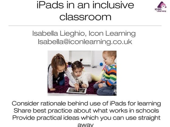 iPads in an inclusive classroom | PPT