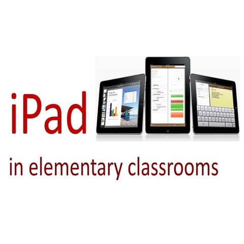 Ipads in education (elementary presentation) | PPTX | Tablets and E ...