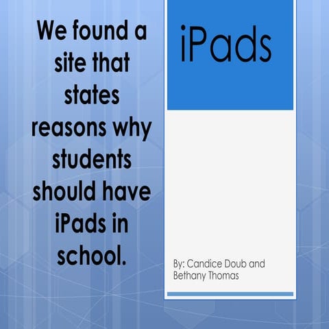 Using iPads in Schools. | PPT