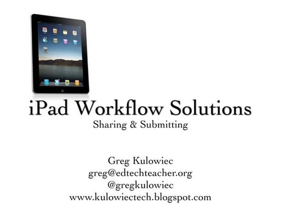 Google Workflow for iPad | PPT