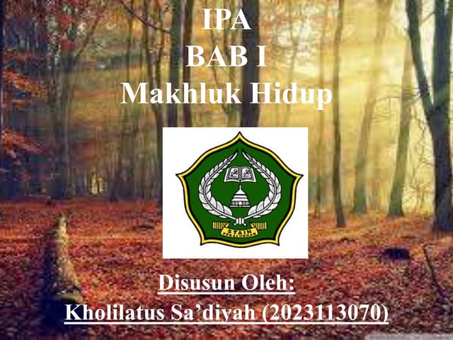 Ipa kelas 3 bab 1 | PPTX