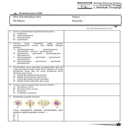 Ipa (pembelahan sel) | PDF