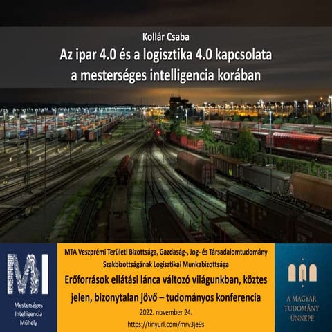 Kollár Csaba: Az ipar 4.0 és a logisztika 4.0 kapcsolata a mesterséges intelligencia korában | PPT