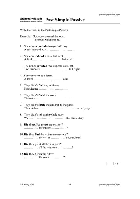 present simple passive PowerPoint presentation | PPTX