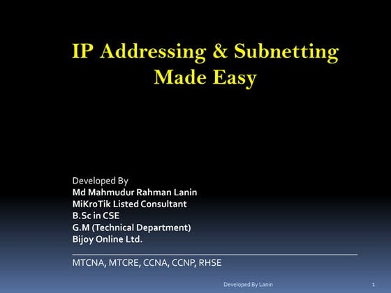 Subnet Masks | PPT