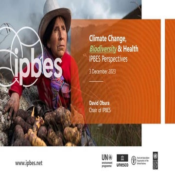 Climate Change, Biodiversity & Health - IPBES Perspectives | PPTX