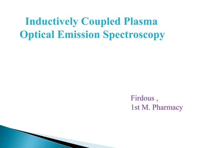 Inductively coupled mass spectrometry | PPT