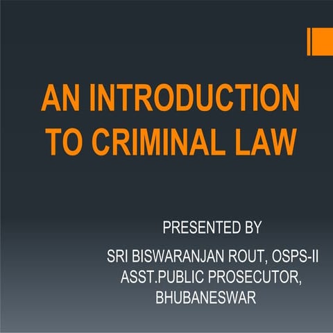 Lecture 6 introduction to criminal law | PPT