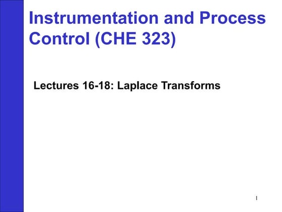 Laplace Transform - Laplace transforms techniques for solving linear ...