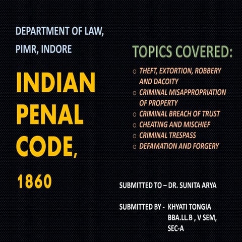 Indian Penal Code | PPT