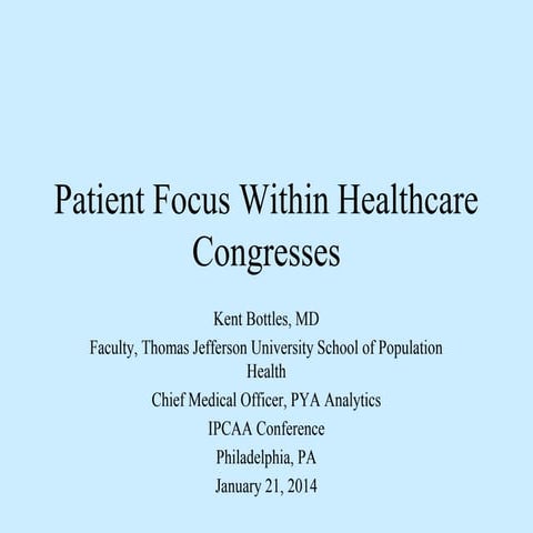 Patient Focus within Healthcare Congresses | PPT | Cancer | Diseases ...