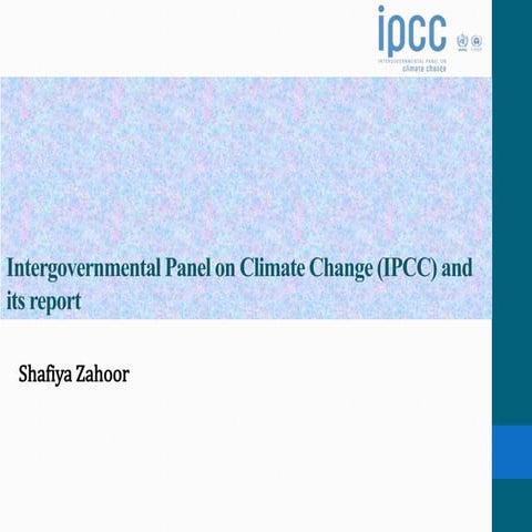 intergovernmental panel on climate change and its report | PPT