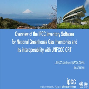 Overview of the IPCC Inventory Software for National Greenhouse Gas ...