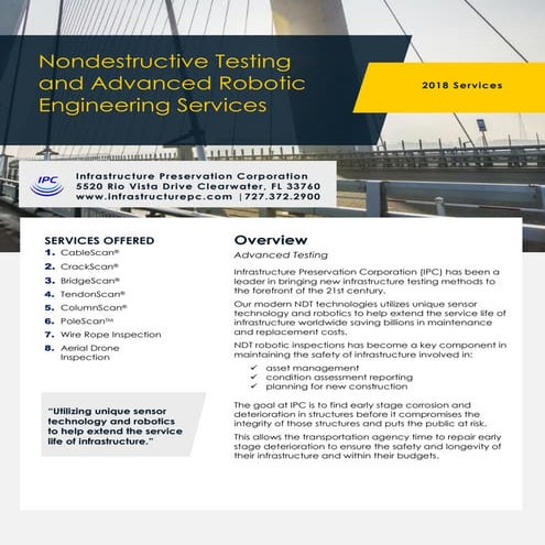 IPC Bridge Inspection and Infrastructure Inspection Services | PDF
