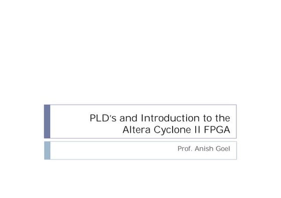 Introduction to FPGA and projects overview | PPT