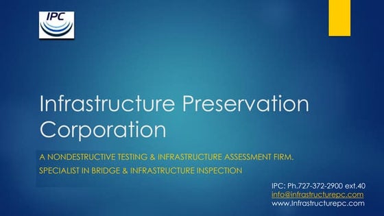 IPC Bridge Inspection and Infrastructure Inspection Services | PDF | Physical Therapy | Wellness