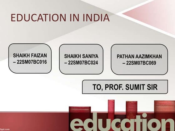 Education system in india | PPTX