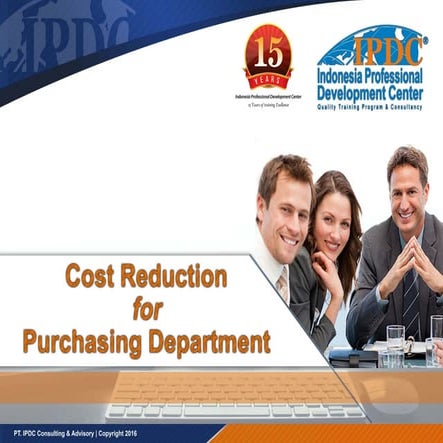 IPDC Training - Cost Reduction Program | PDF
