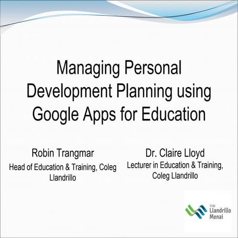 iPDP using Google Apps for Education | PPT